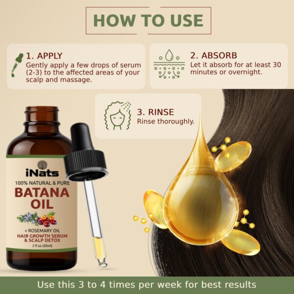 Rosemary Batana Oil for Hair Growth (2 Fl Oz) | iNats